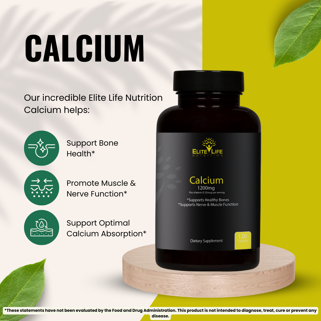 Calcium 1200mg Elemental – 100% Real Calcium (Unlike Most Brands) - Wi ...