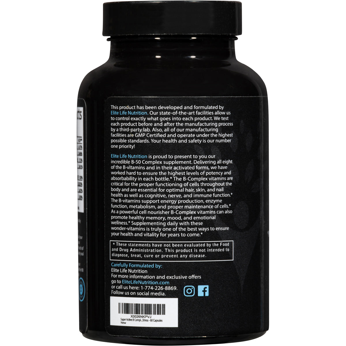 Super Active B Complex - Pure B-50 Complex Vitamins – Elite Life Nutrition